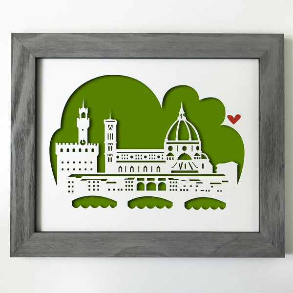 Florence, Italy Papercut artwork - 11x14" – papercutcity