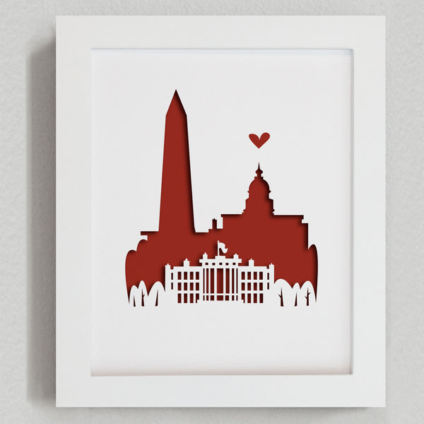 Washington DC - 8x10" cut-out – papercutcity